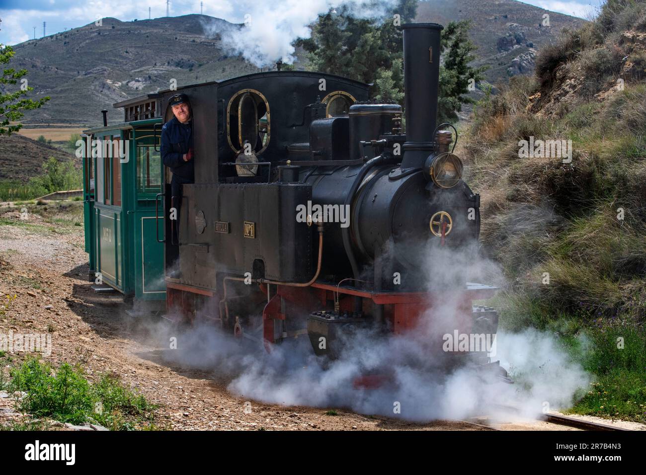 Steam train, Utrillas mining train and Utrillas Mining and Railway ...