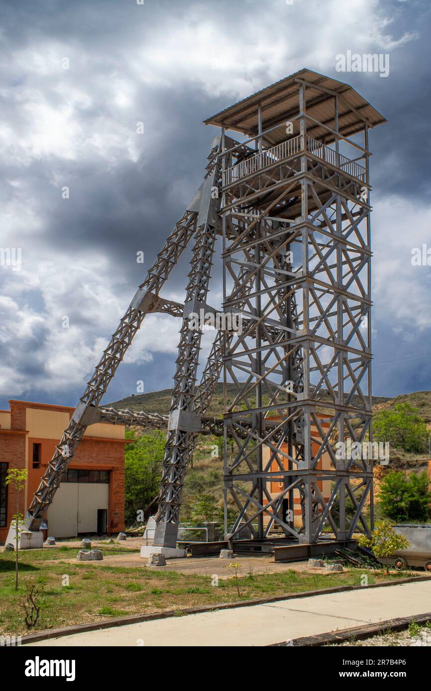 Extraction well in Utrillas Mining and Railway Theme Park, Utrillas ...