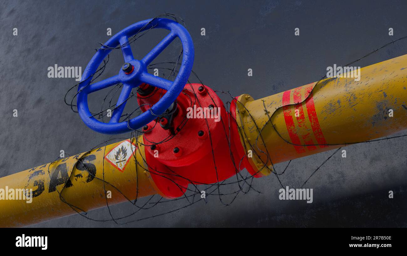 Valve on the main gas pipeline, Sanctions on gas, the pipeline is ...