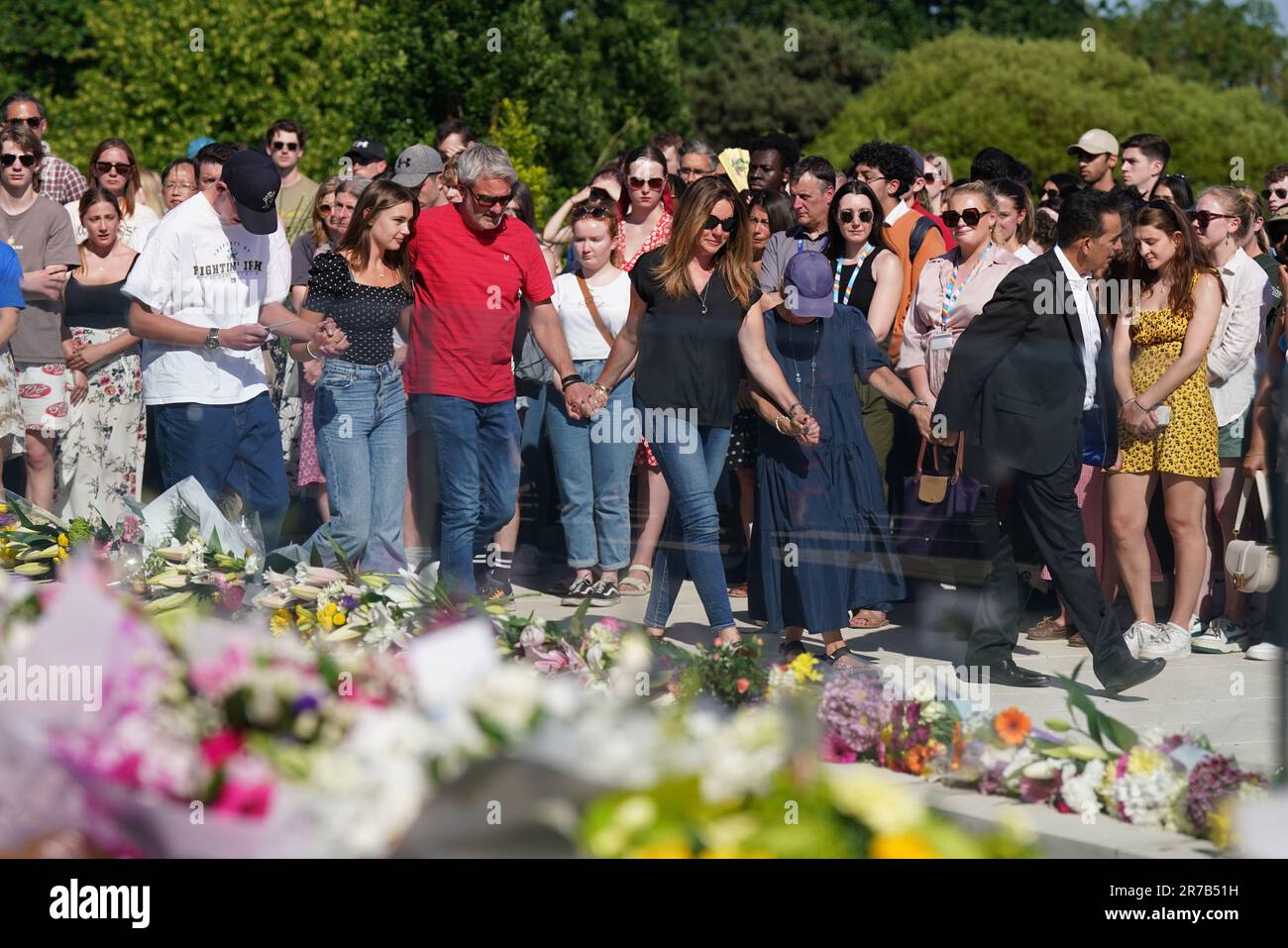 The families of Grace O'Malley-Kumar and Barnaby Webber attend a vigil ...