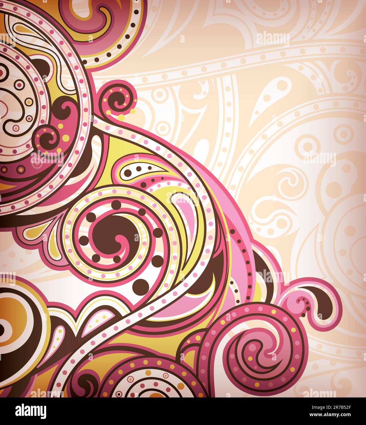 Illustration of abstract floral scroll Stock Vector Image & Art - Alamy