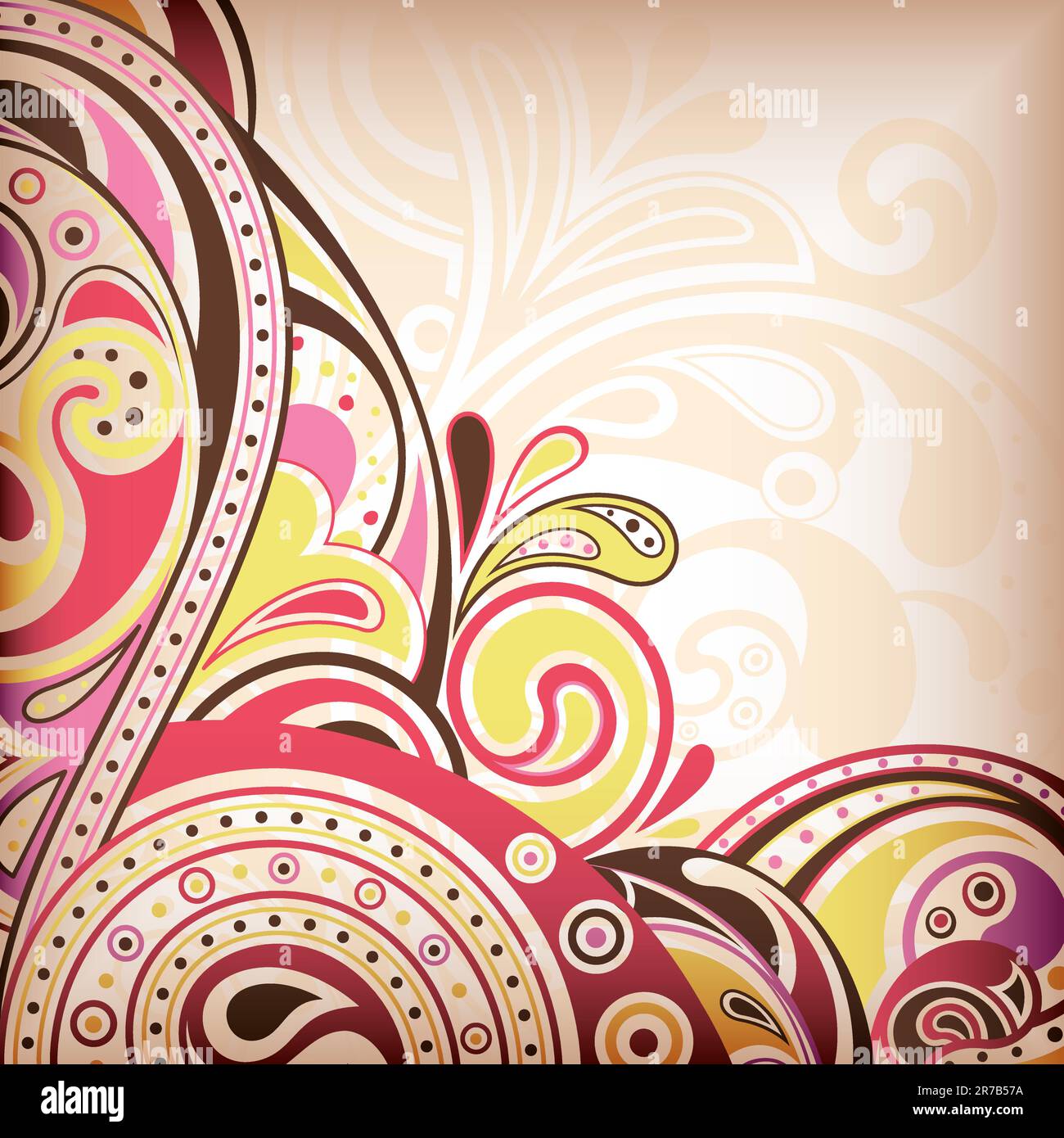 Illustration of abstract floral scroll Stock Vector Image & Art - Alamy