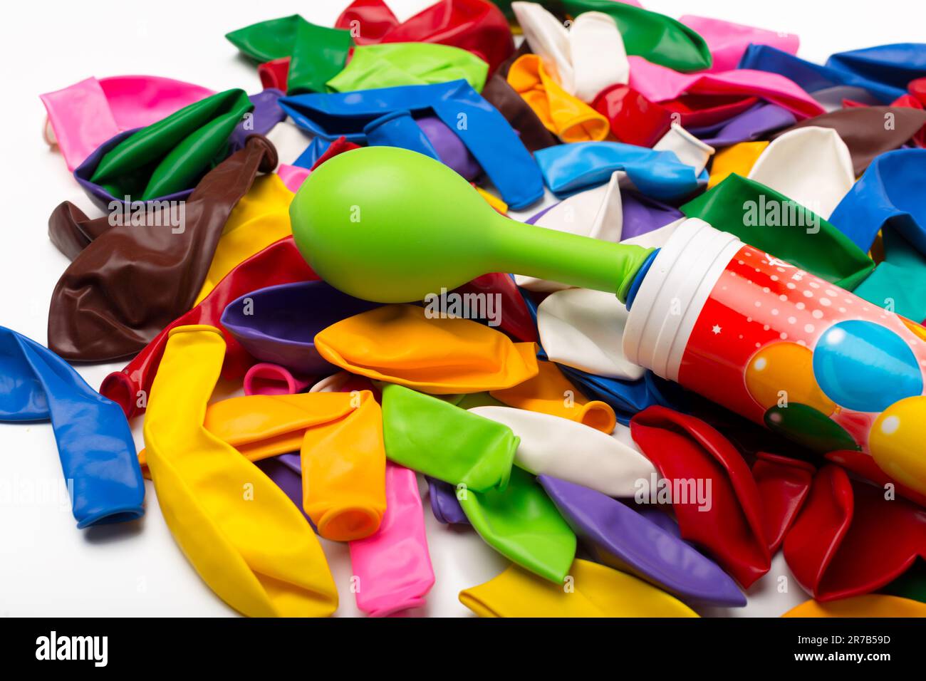 Not inflated balloon isolated Stock Photo - Alamy