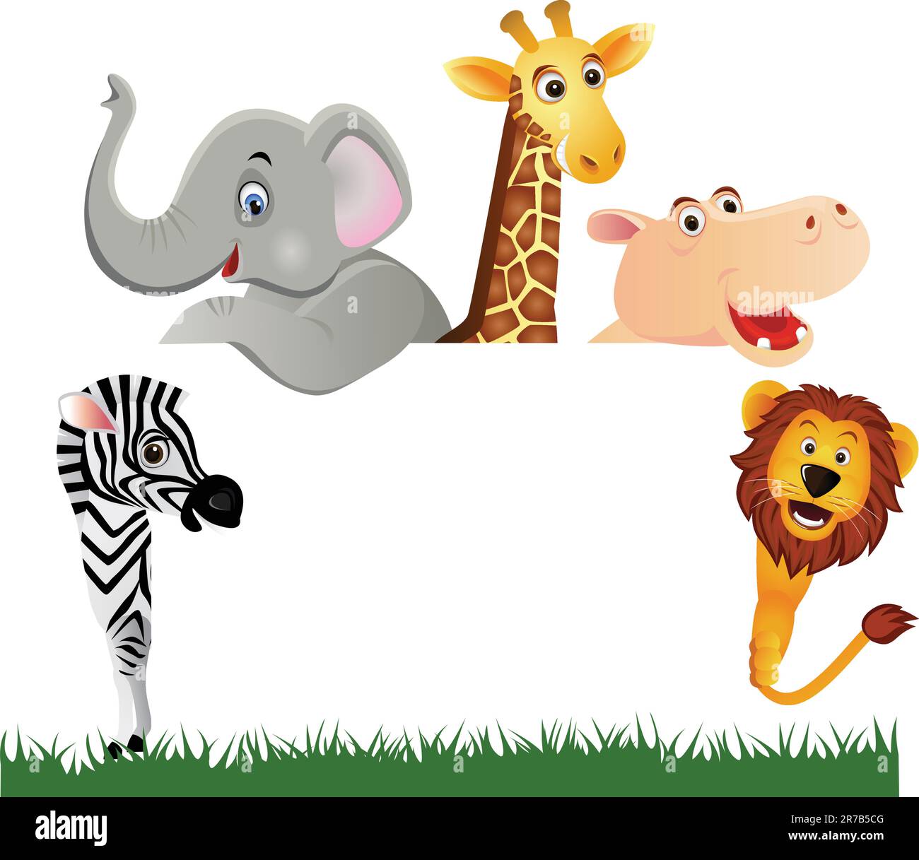 Lion hunt elephant Stock Vector Images - Alamy