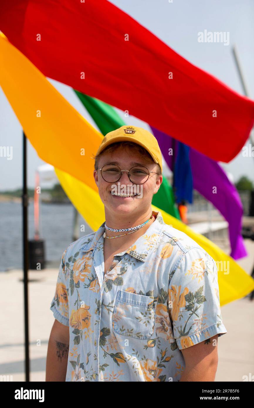 Ames Goldman, of Spring Lake, MI., poses for a portrait at the Lynne ...