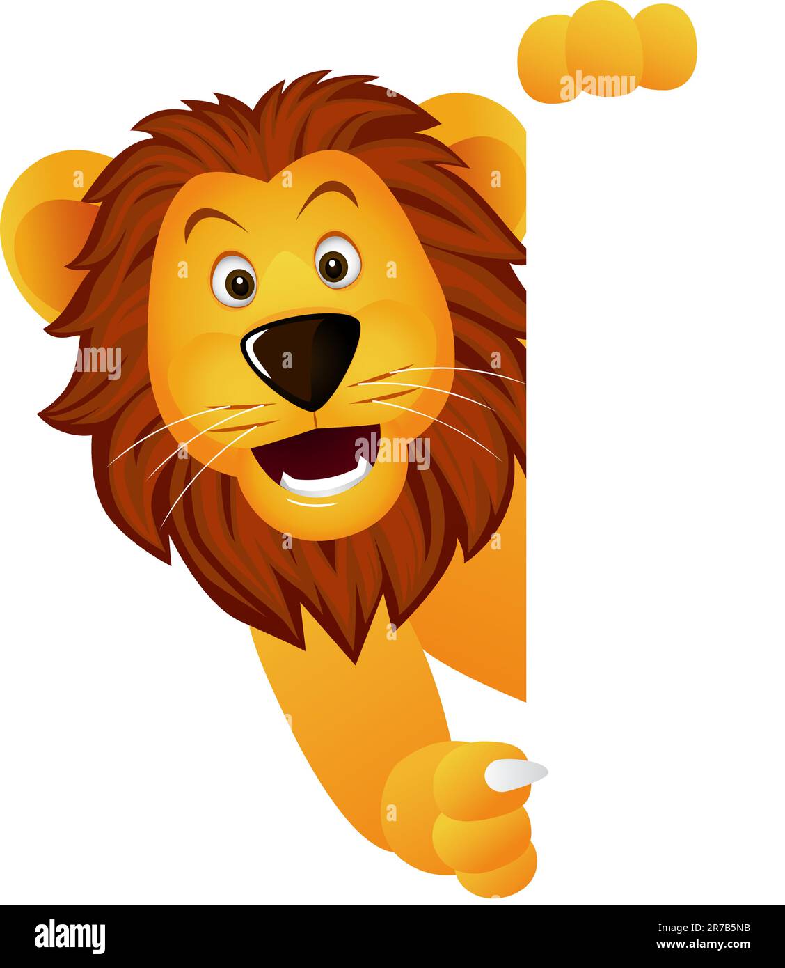 Cute lion and blank sign Stock Vector Image & Art - Alamy