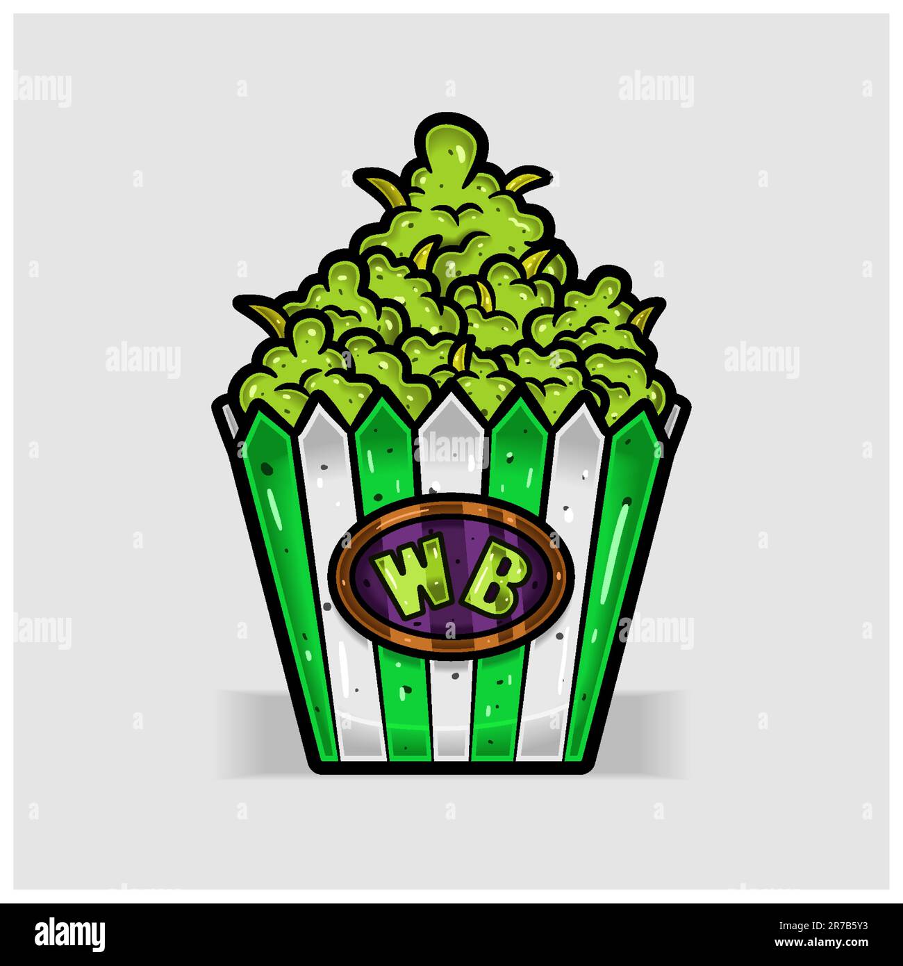 Weed Bud On Paper Box. Perfect for Logo and Product Label. Vectors and ... Weed Bud On Paper Box. Perfect for Logo and Product Label. Vectors and ...