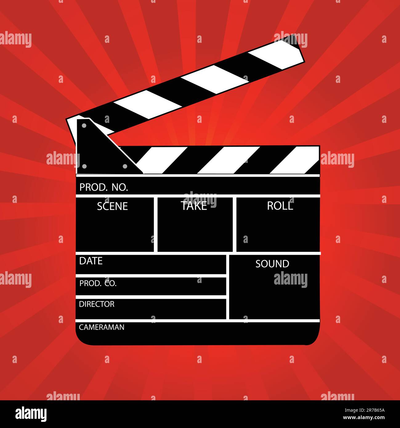 Movie clapper board Stock Vector Image & Art - Alamy