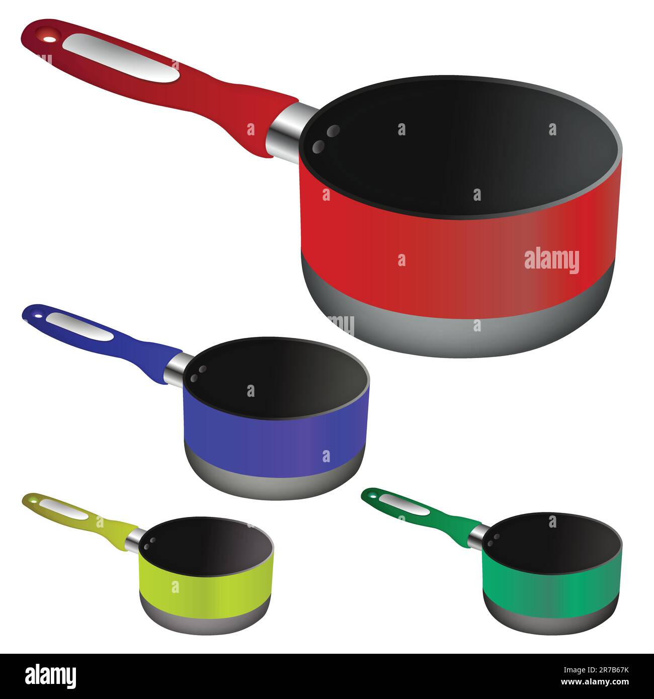 pans against white background, abstract vector art illustration Stock ...