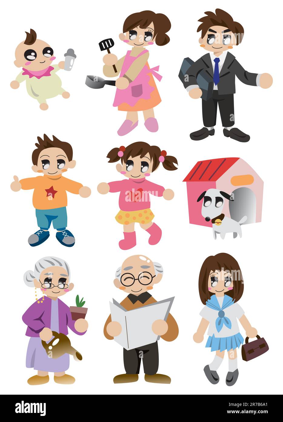 cartoon family icon Stock Vector Image & Art - Alamy