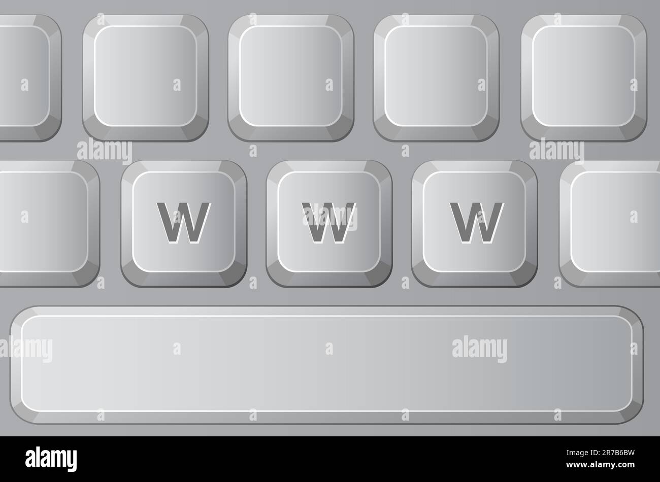 Part of Keyboard with Letters W. Vector illustration Stock Vector Image ...