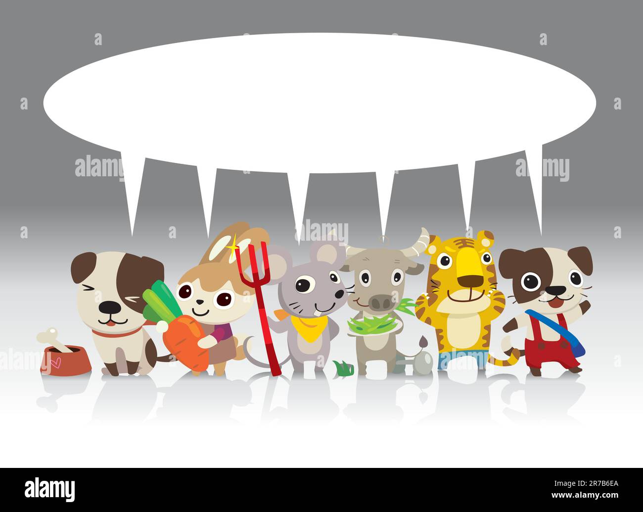 cartoon animal speech card Stock Vector Image & Art - Alamy