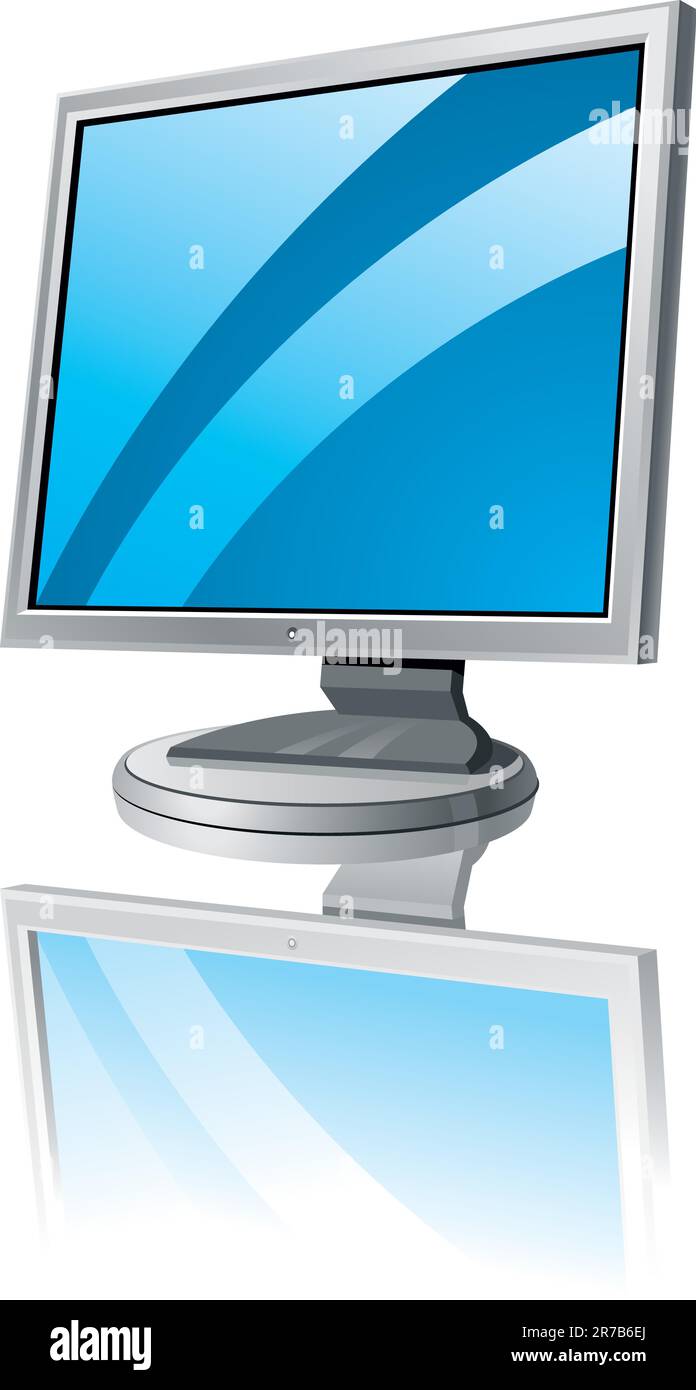 LCD monitor template. Vector Illustration (EPS v. 8.0 Stock Vector ...