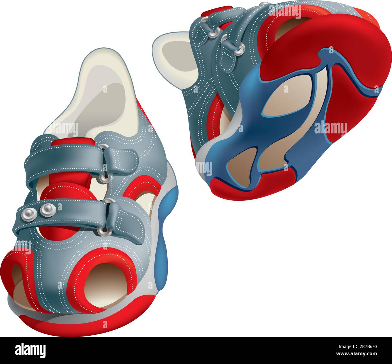 Children's shoes isolated on white background. Vector Illustration ...