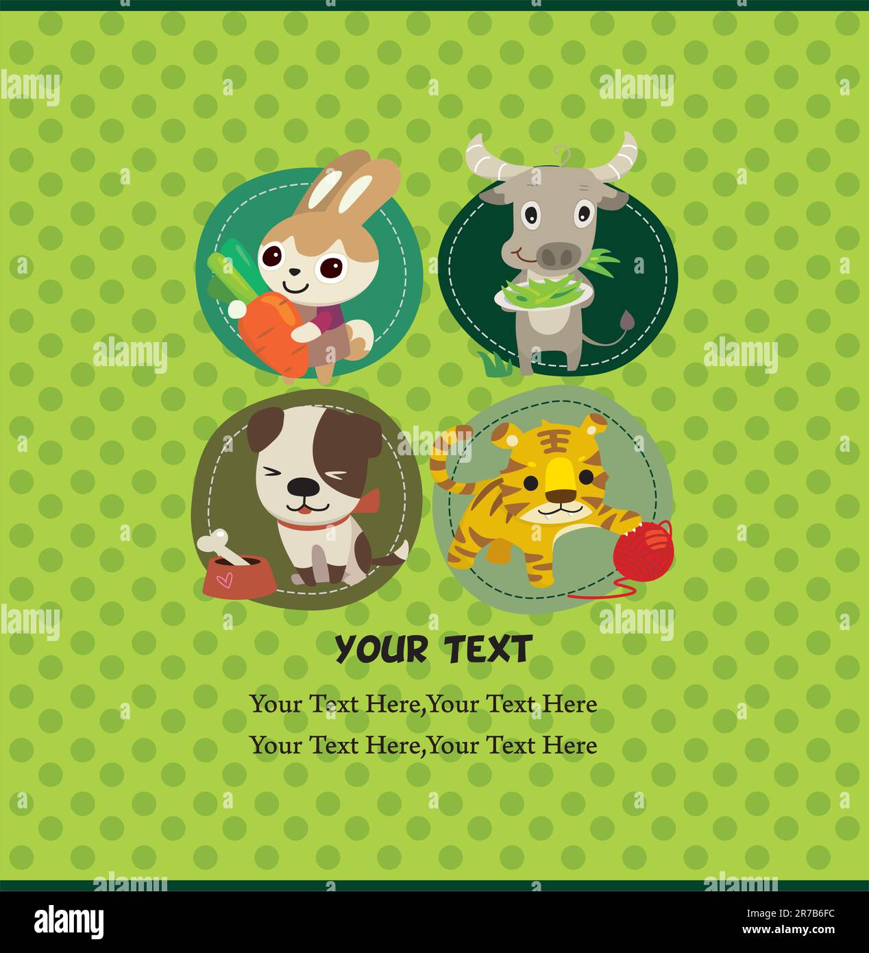 cartoon animal card Stock Vector Image & Art - Alamy