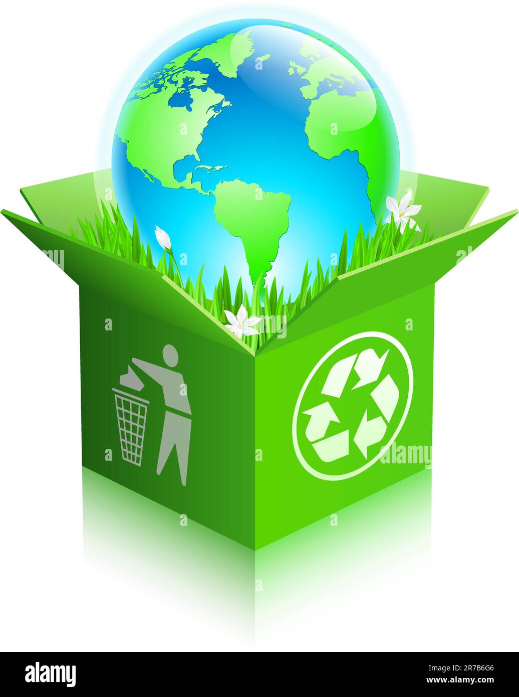 Globe in gift box Stock Vector Images - Alamy