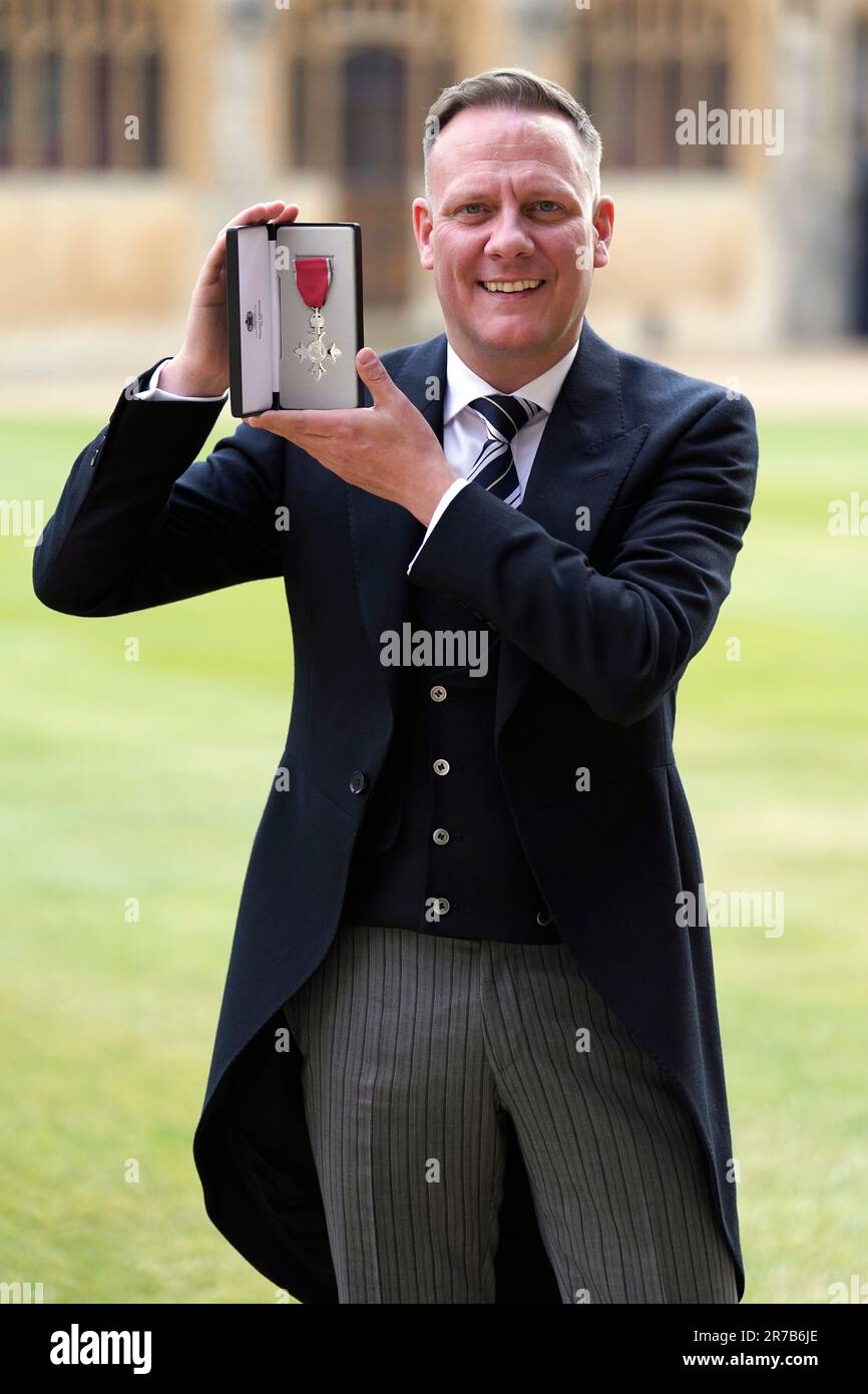 Antony Cotton after being made a Member of the Order of the British ...