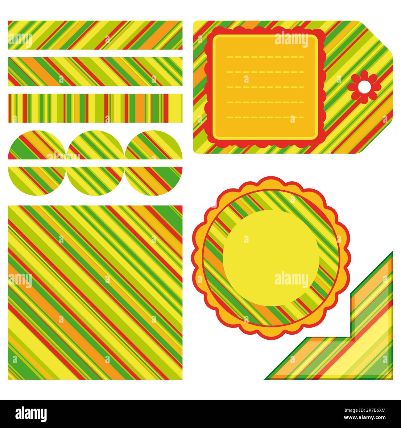 Easter set of stripe design elements - an illustration for your design ...