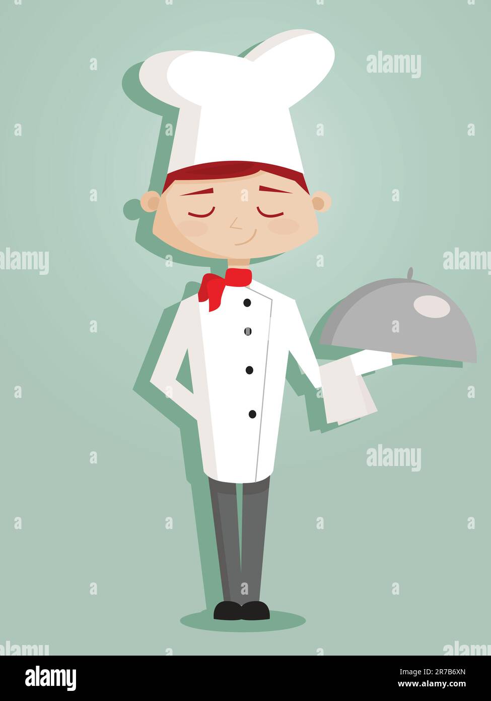 Retro cartoon chef, vector illustration Stock Vector Image & Art - Alamy