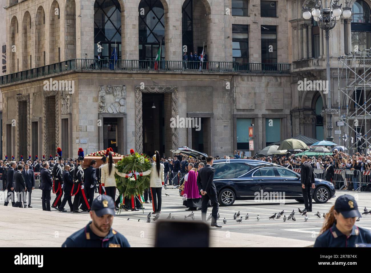Milan, Italy - june 14 2023- state funeral for the former Italian Prime ...