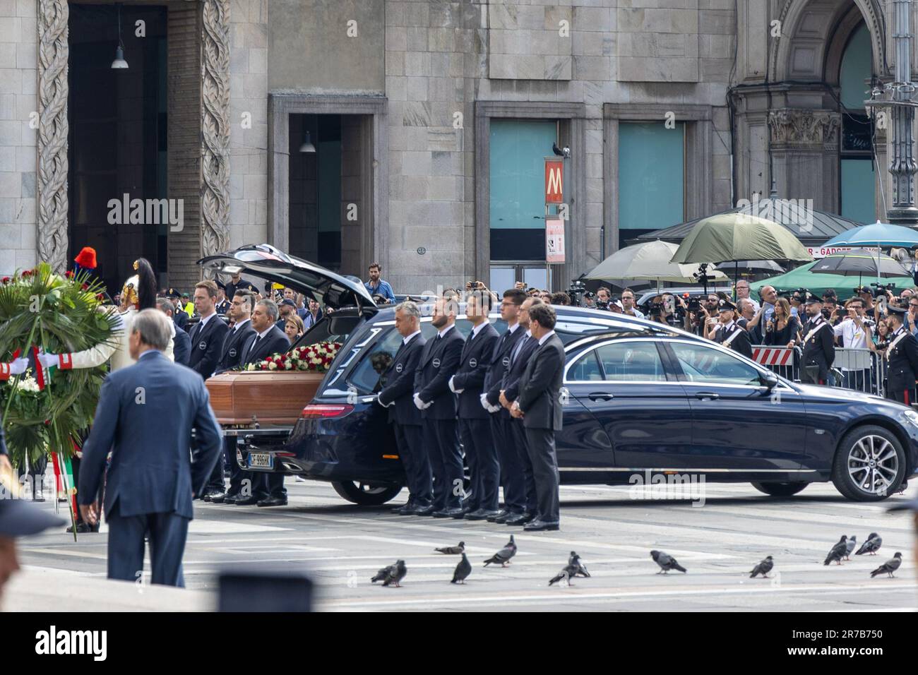 Milan, Italy - june 14 2023- state funeral for the former Italian Prime ...