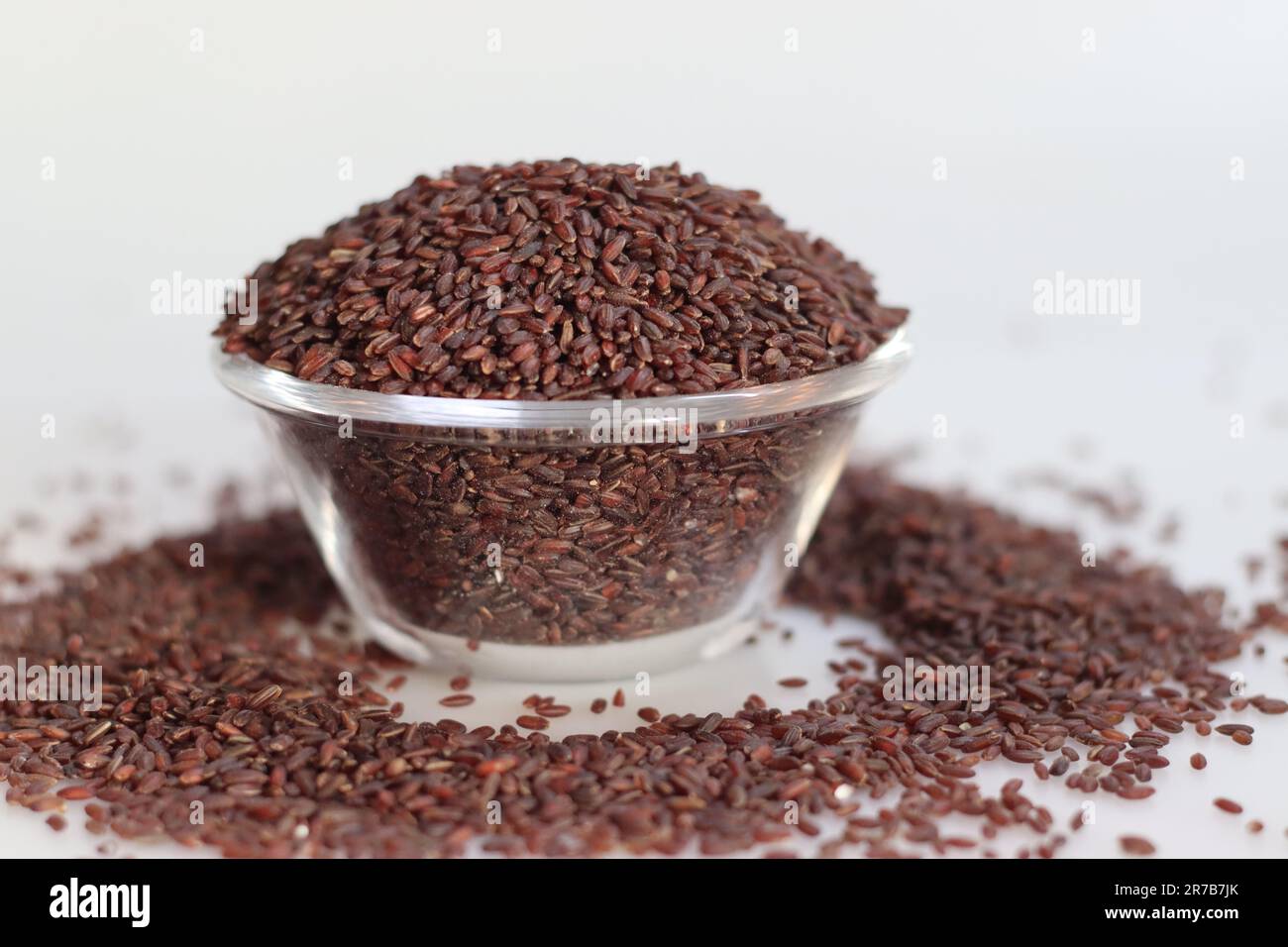 Poongar Rice in a glass bowl. It is a traditional unpolished rice with ...