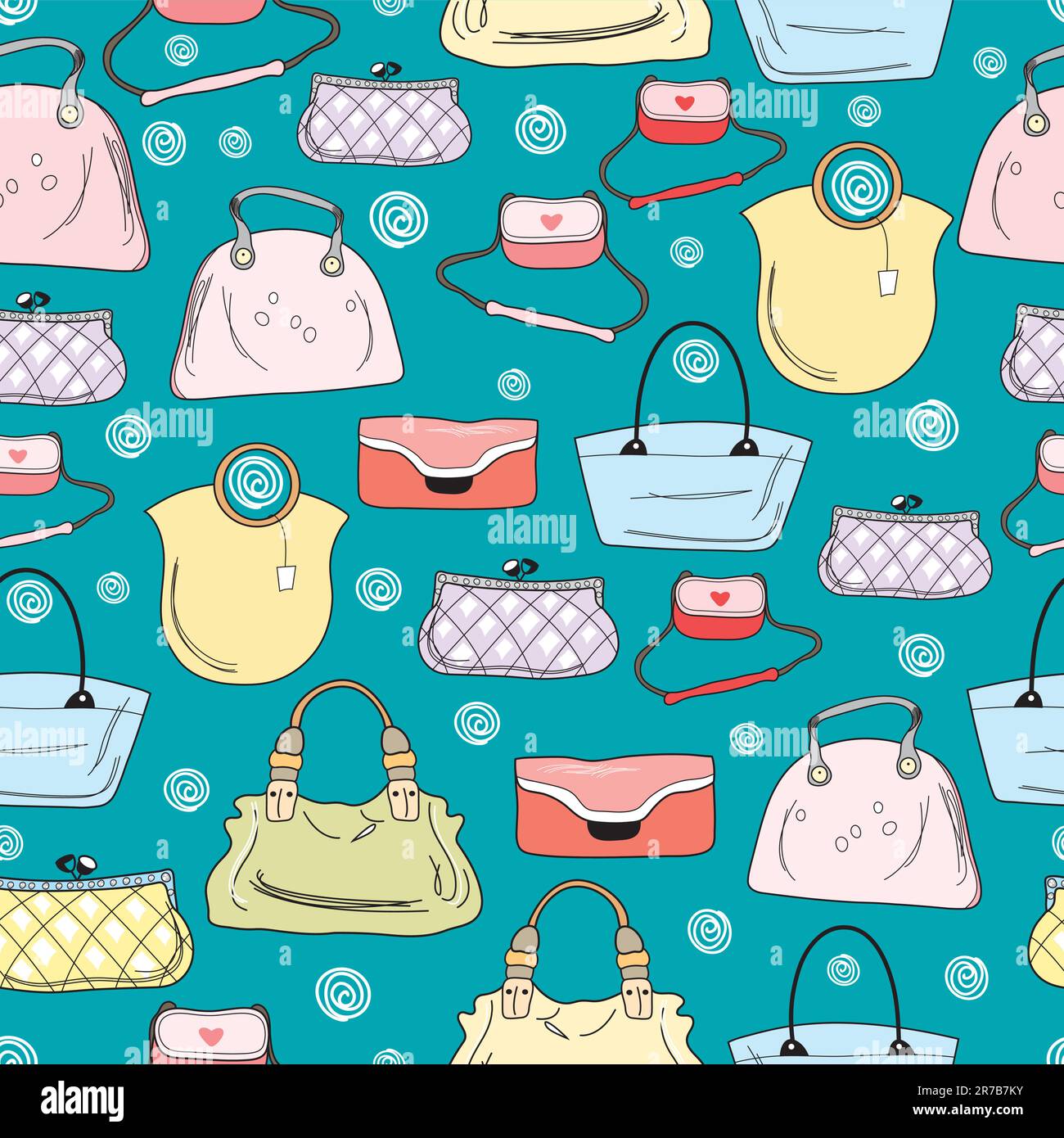 Blue handbag colored background Stock Vector Images - Alamy