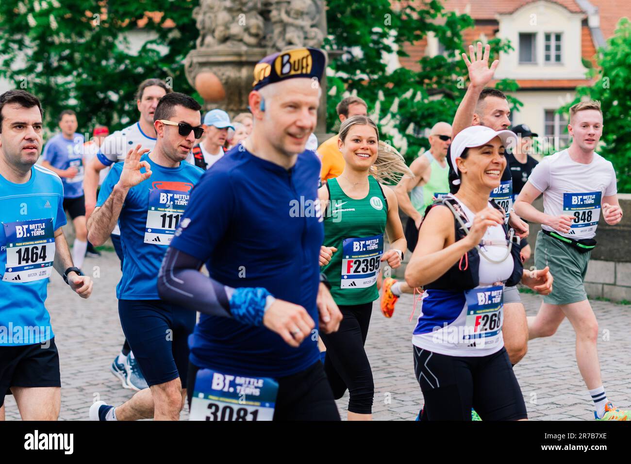 Prague, Czechia - 7th May 2023 - Marathon race, in which marathon ...