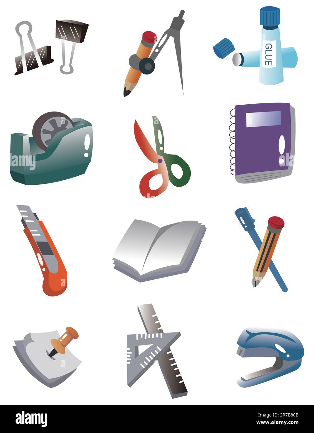 Pin stationery icon doodle Cut Out Stock Images & Pictures - Alamy