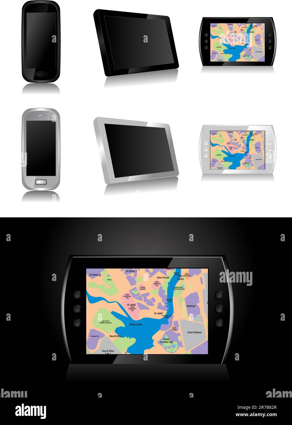 Gps Device Global Positioning System Vector Illustration Stock Vector Image And Art Alamy