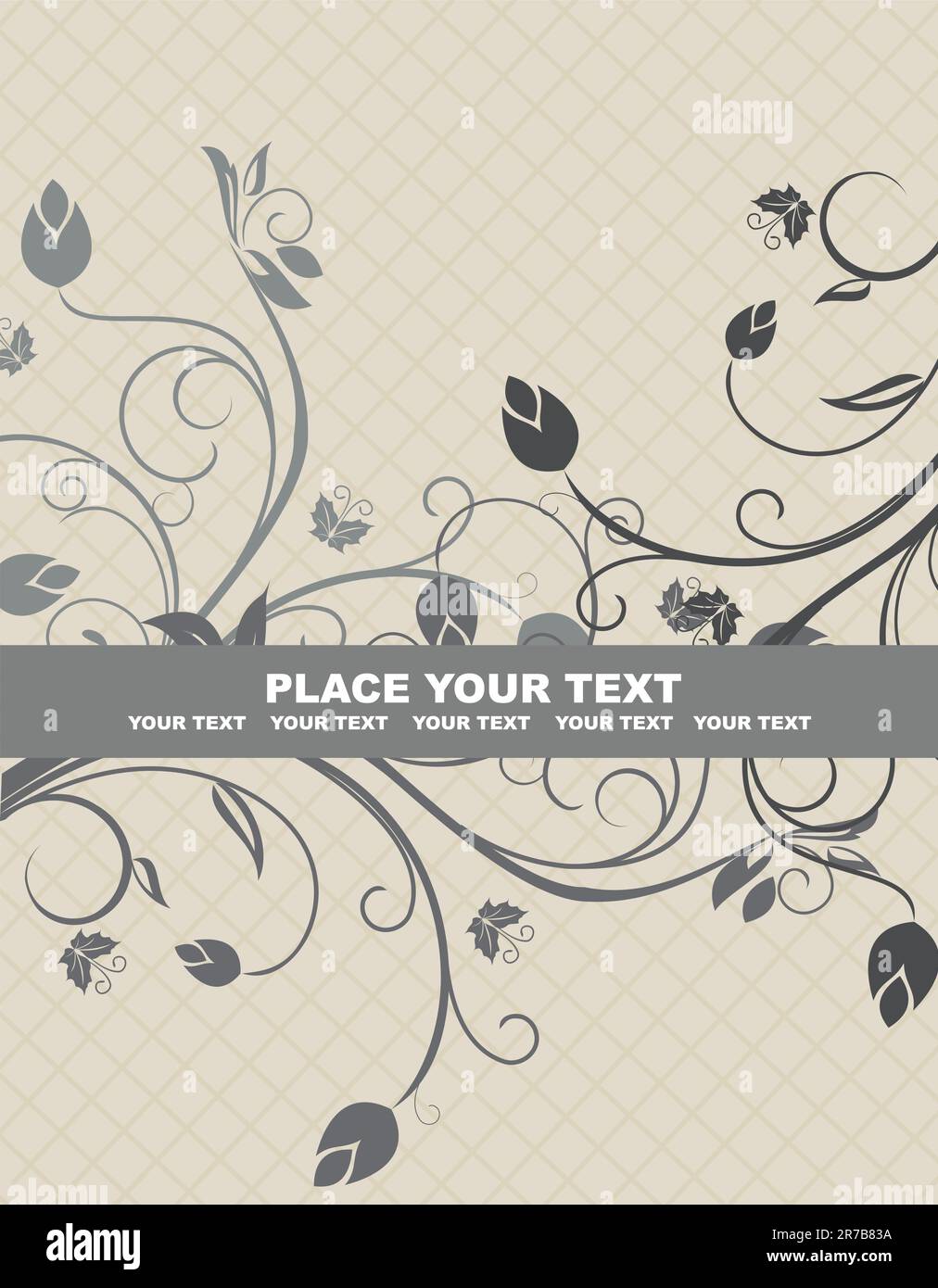 Floral background for design card - vector Stock Vector Image & Art - Alamy
