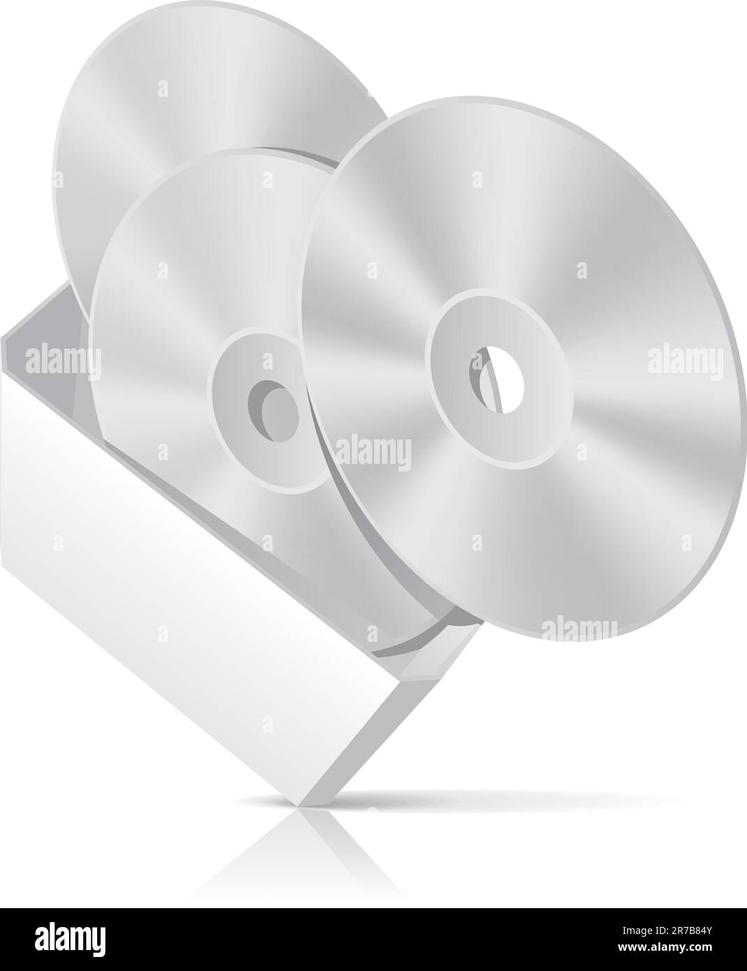 Software CD box with disks template. Vector Illustration (EPS 8.0 Stock ...