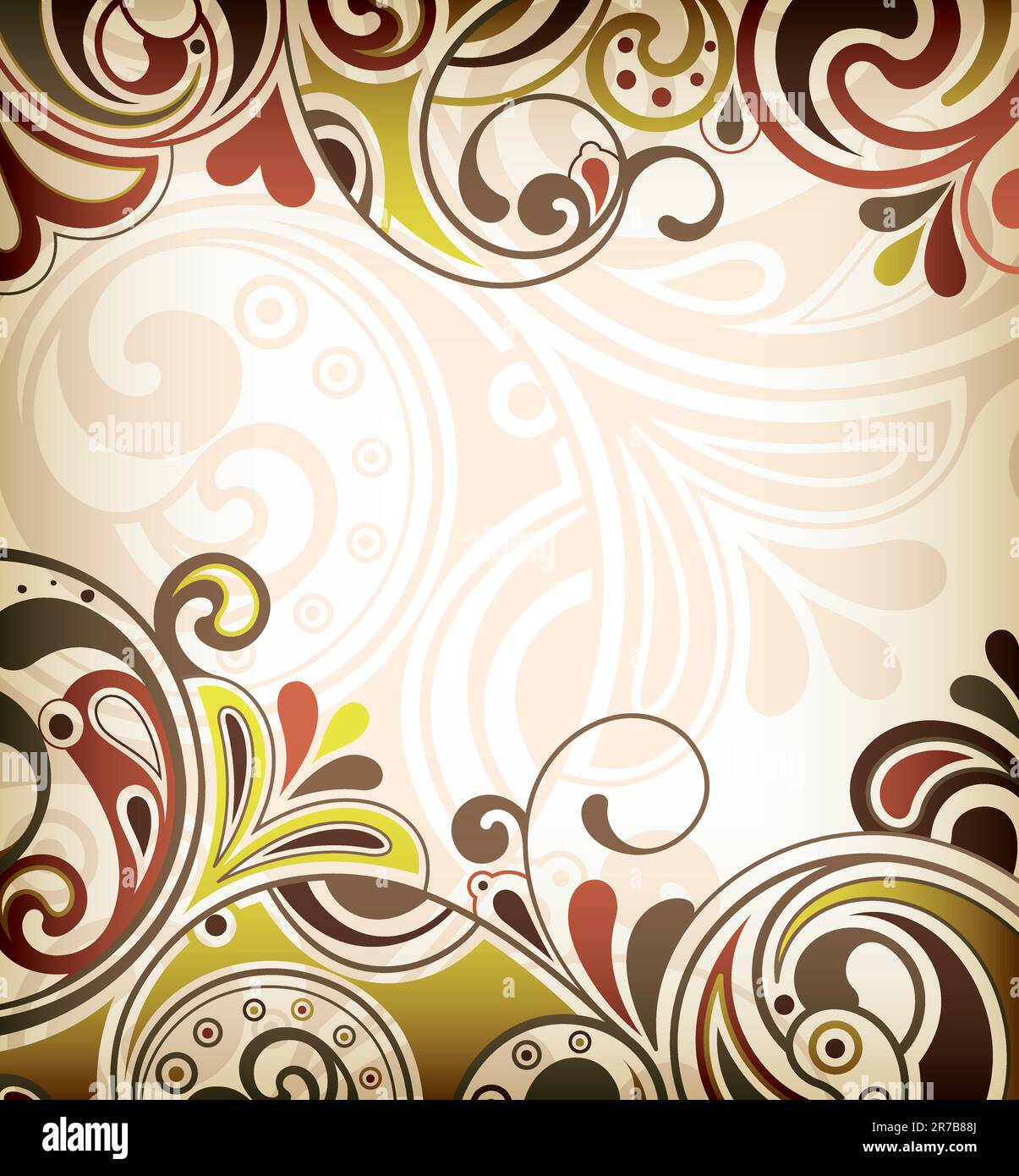 Illustration of abstract scrolls, made as frame structure Stock Vector ...