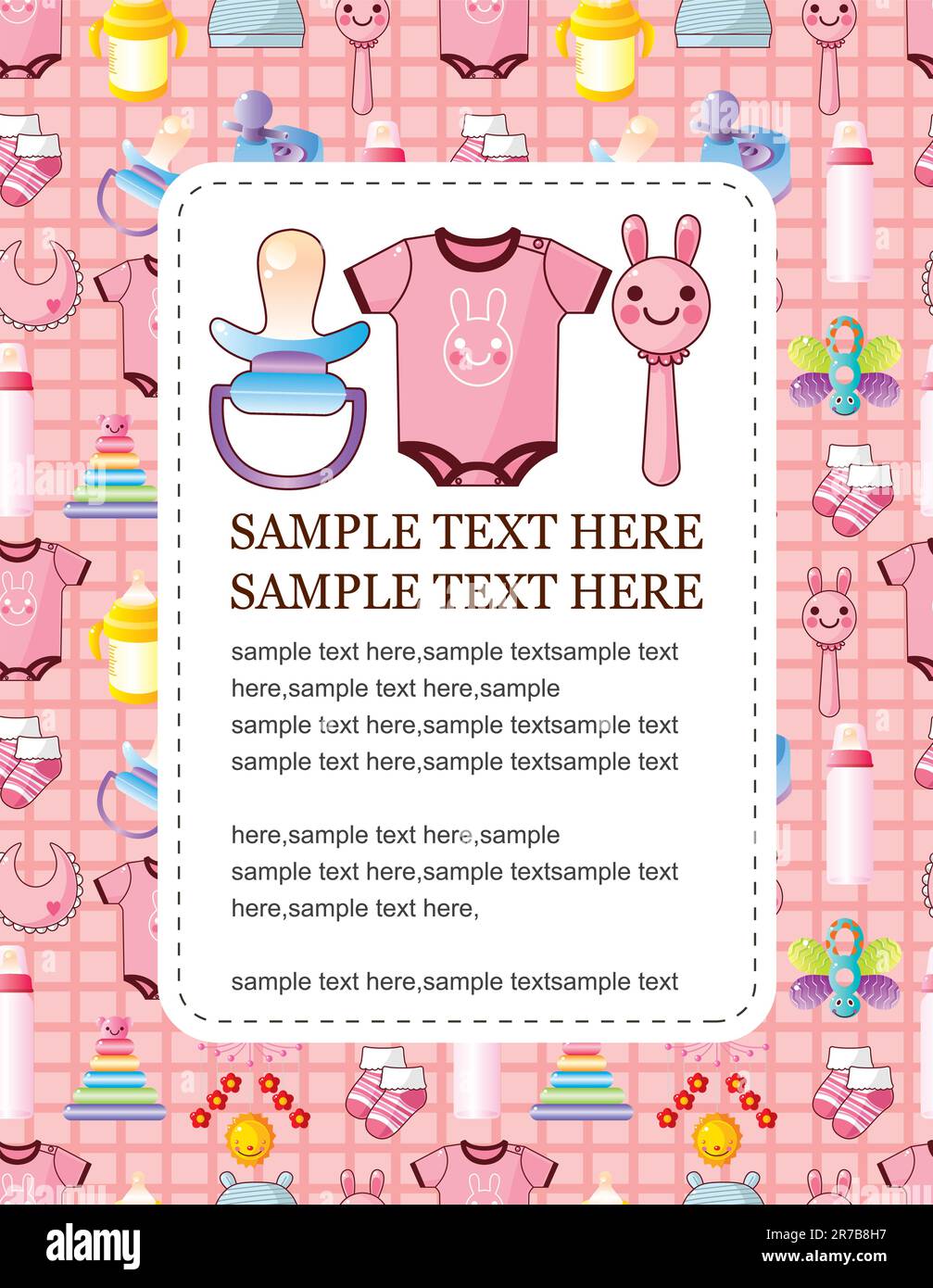 cartoon baby card Stock Vector Image & Art - Alamy