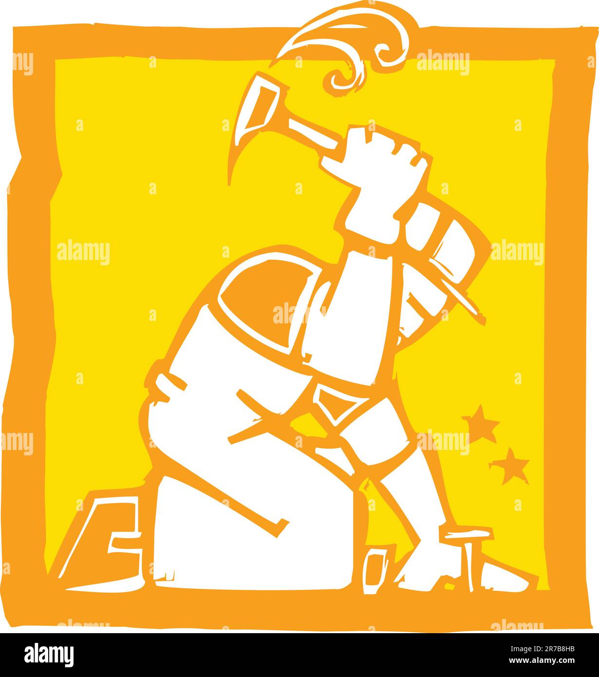 Human hammer Stock Vector Images - Alamy