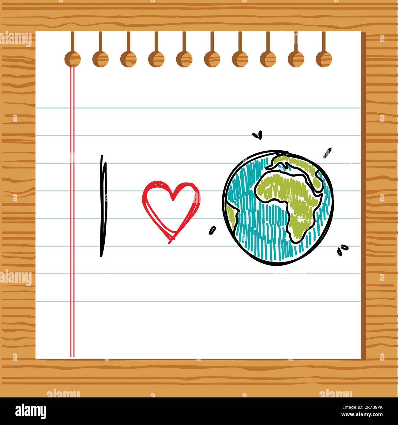 I love earth , vector illustration Stock Vector Image & Art - Alamy