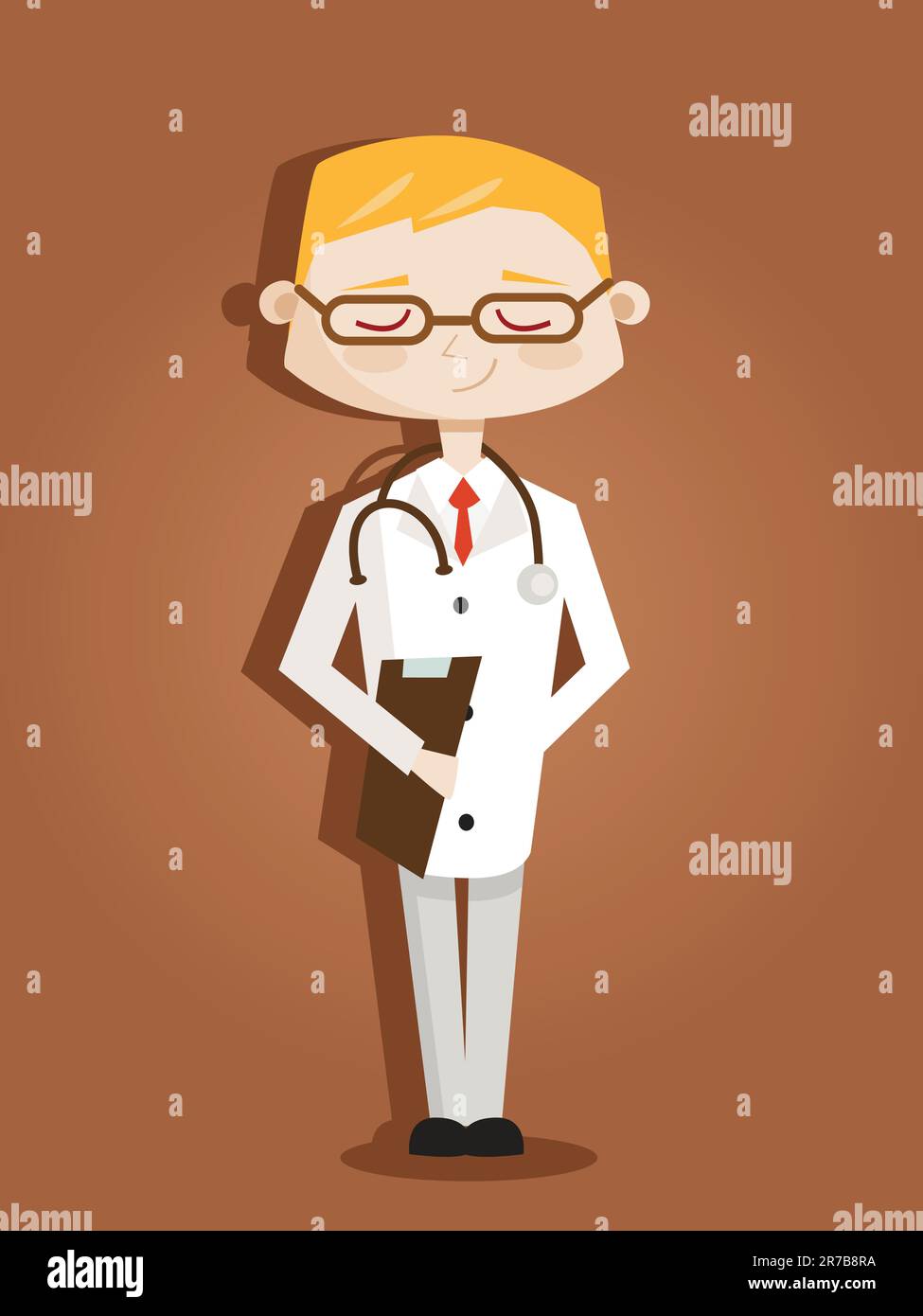 Retro cartoon doctor, vector illustration Stock Vector Image & Art - Alamy