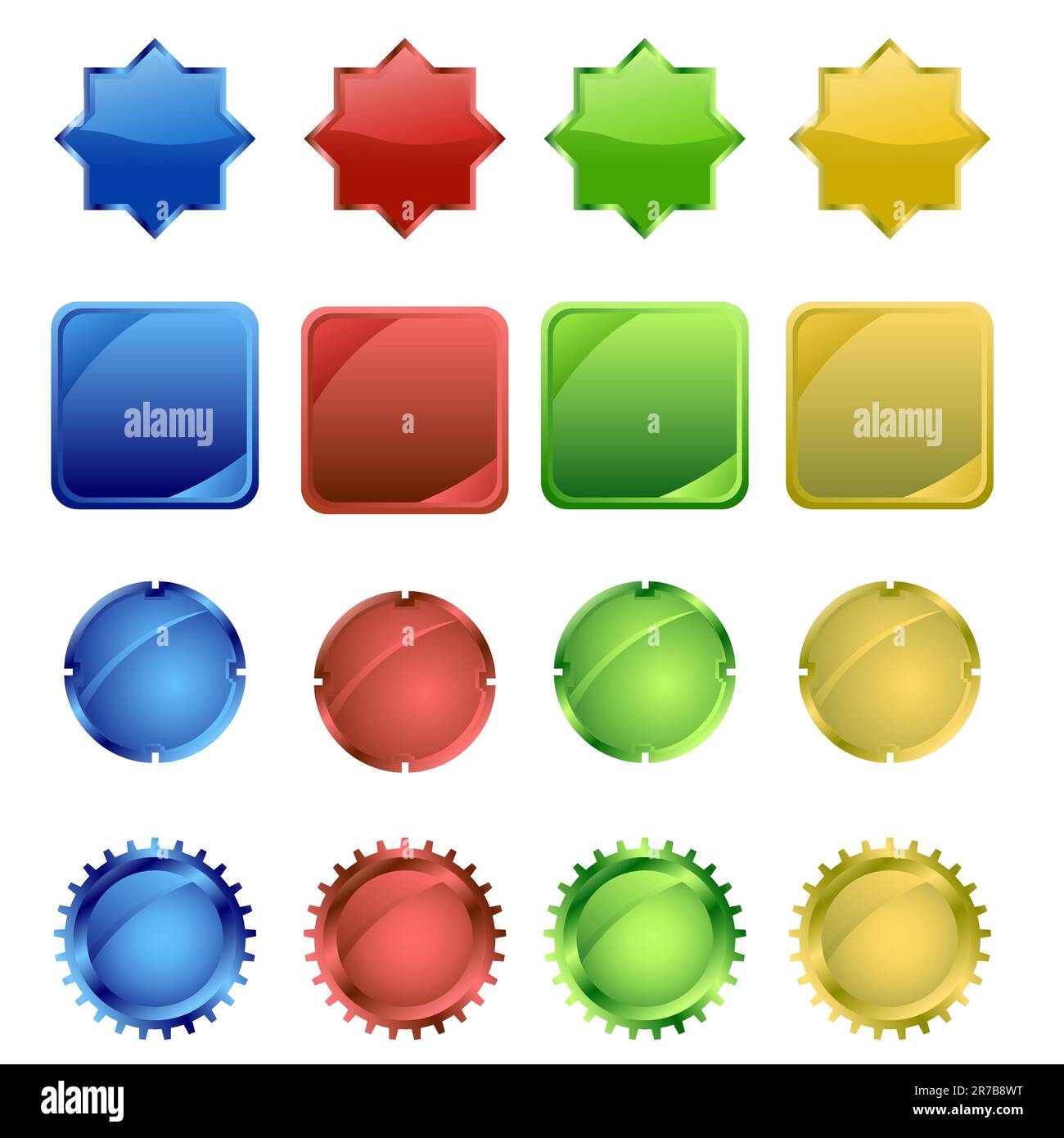 illustration of different colorful logos on white background Stock ...