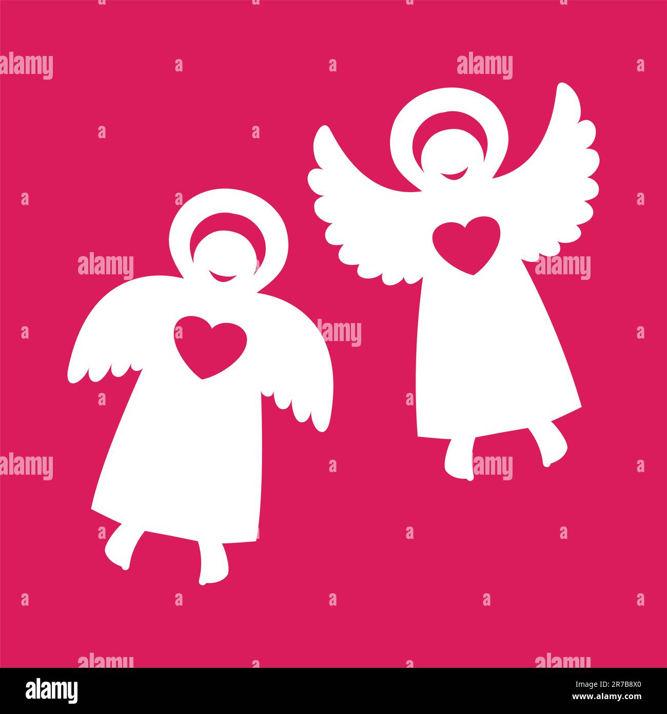 Two angels Stock Vector Images - Alamy