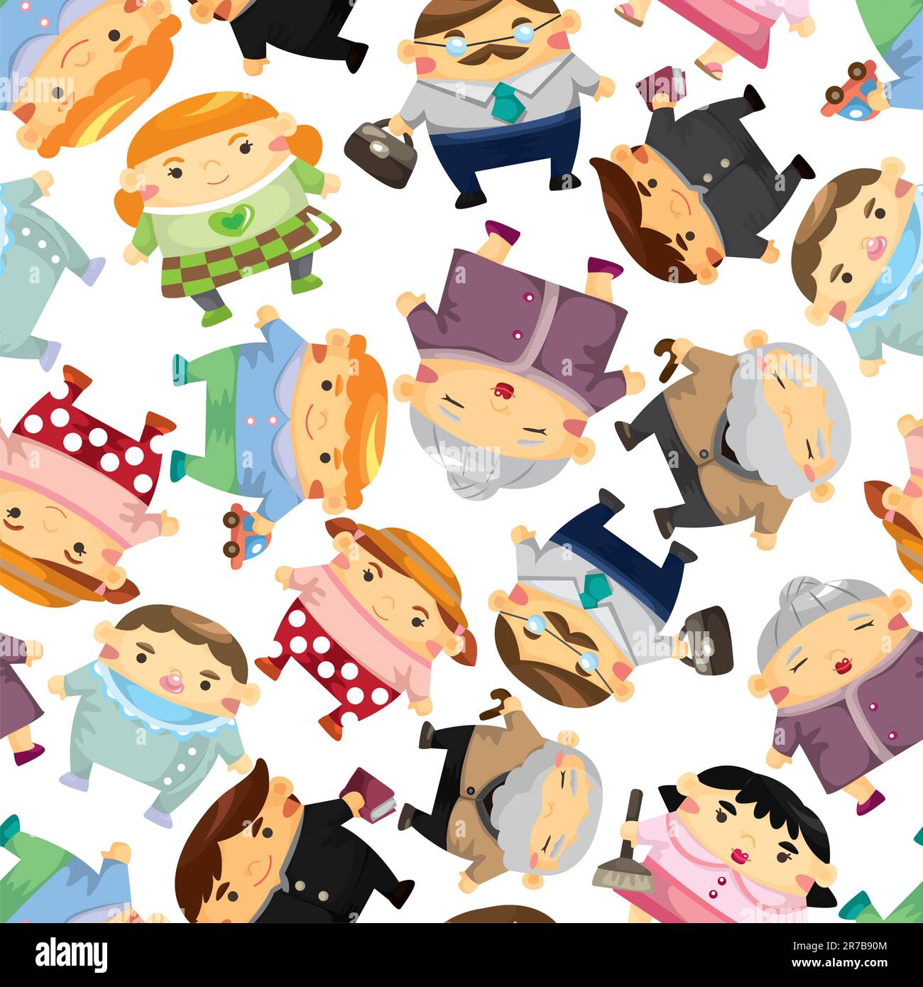 Family girl families grandparent grandchild Stock Vector Images - Alamy