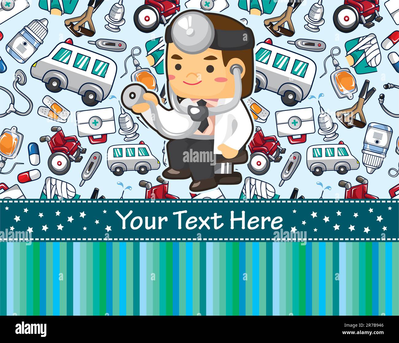 cartoon doctor card Stock Vector Image & Art - Alamy