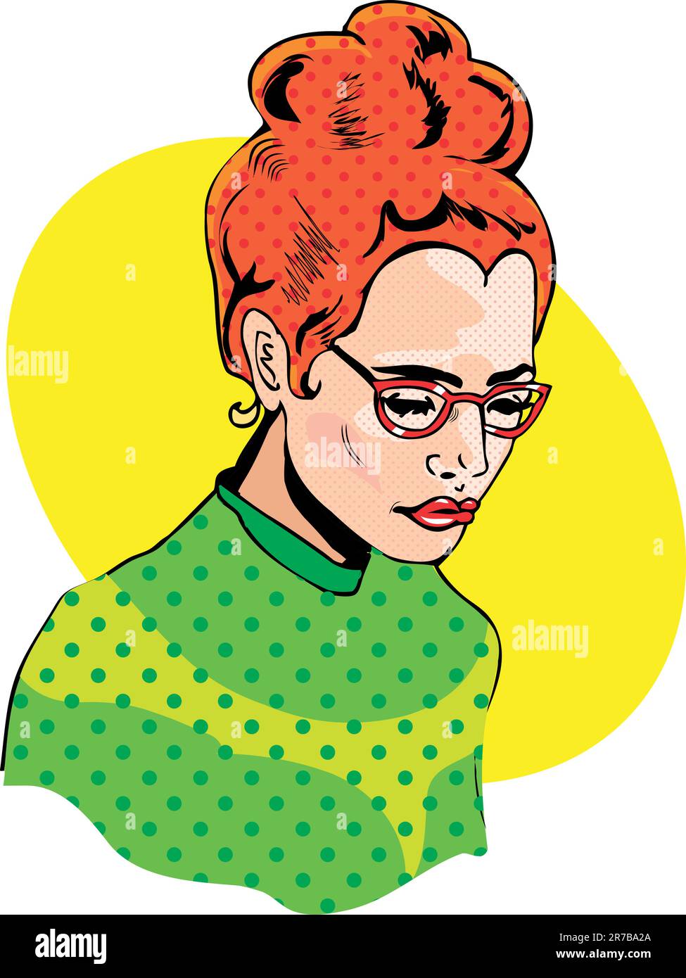 Pop Art Vector Illustration Of A Woman Stock Vector Image And Art Alamy