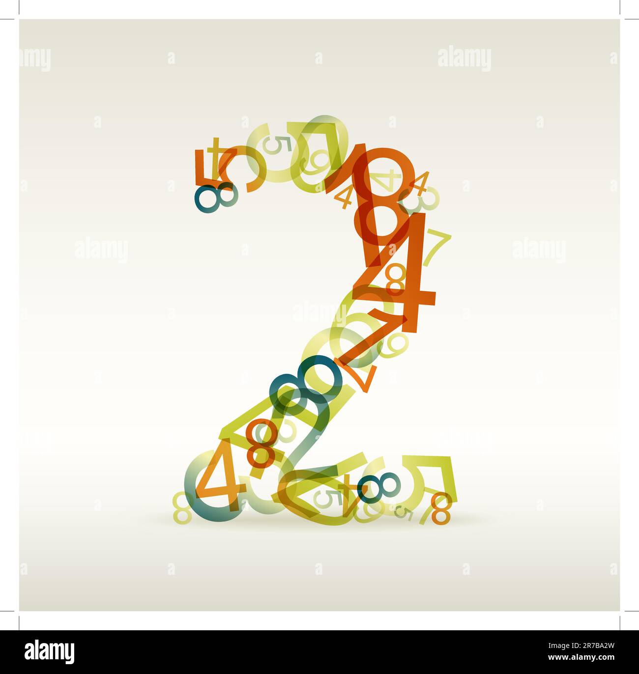 Number two made from colorful numbers - check my portfolio for other ...