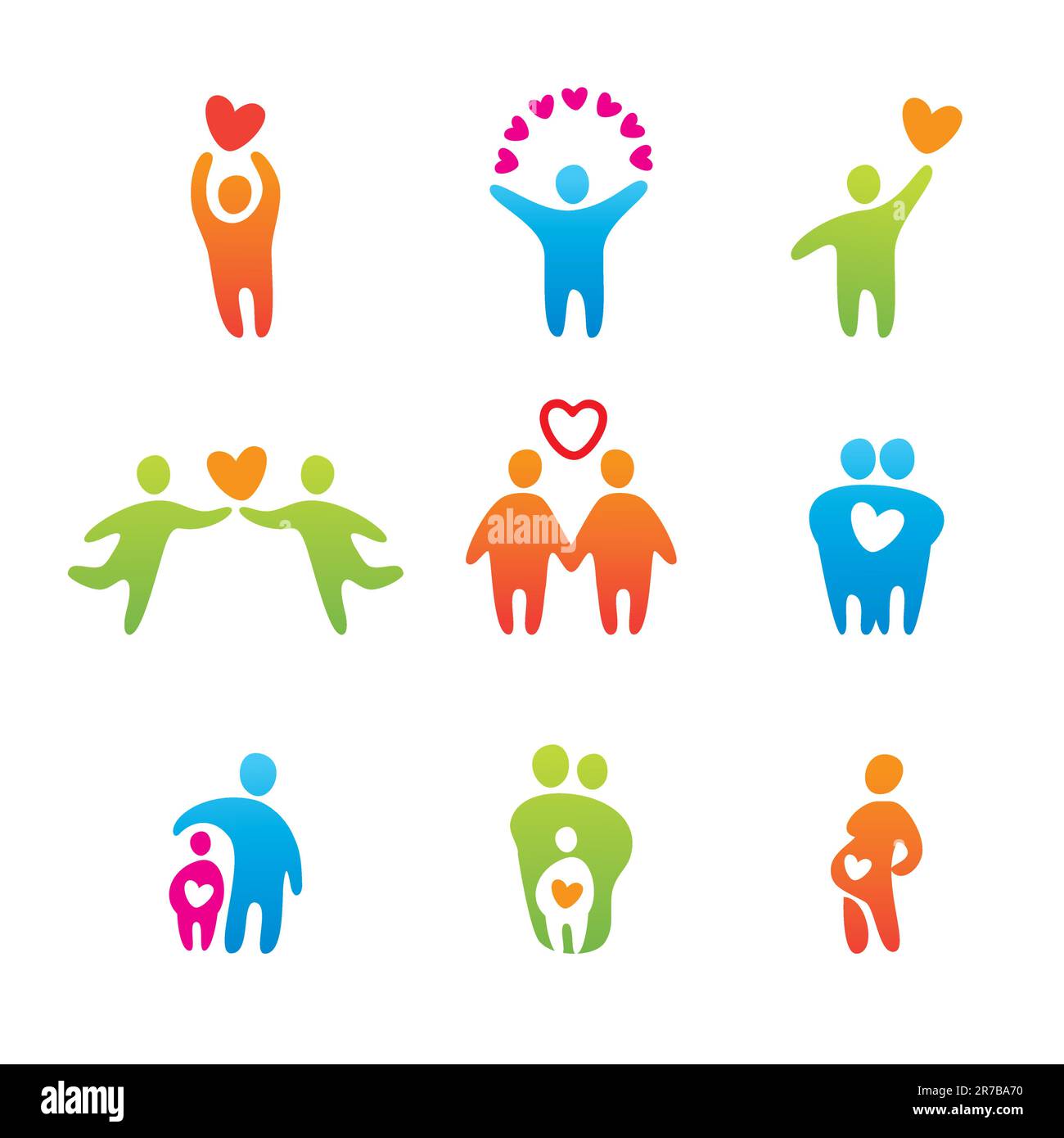 set of icons - happy people Stock Vector Image & Art - Alamy