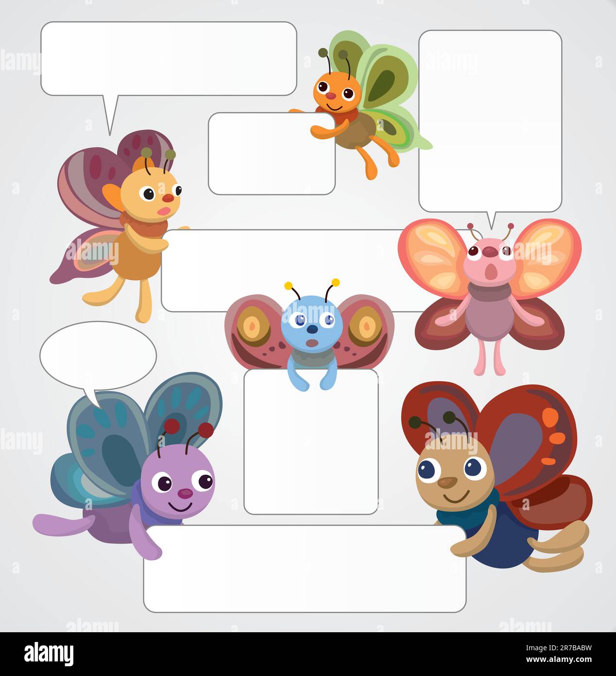 cartoon butterfly card/speech Stock Vector Image & Art - Alamy