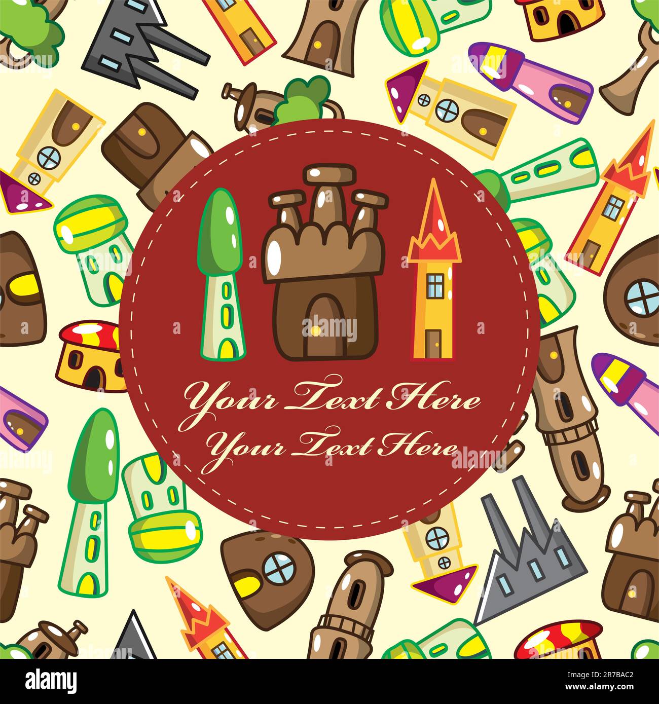 cartoon house card Stock Vector Image & Art - Alamy