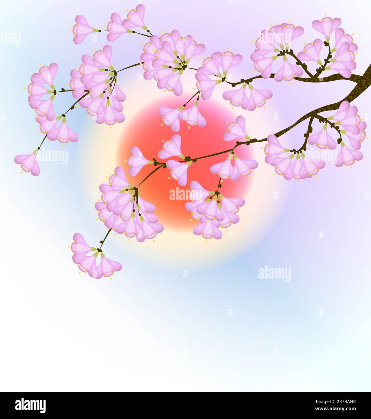 Spring plum blossom in Stock Vector Images - Alamy