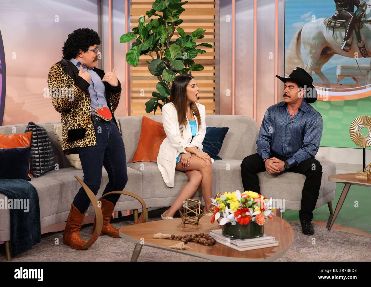 DORAL, FL-JUNE 14: Raul Gonzalez, Jessica Rodriguez and Ezequiel Pe?a ...