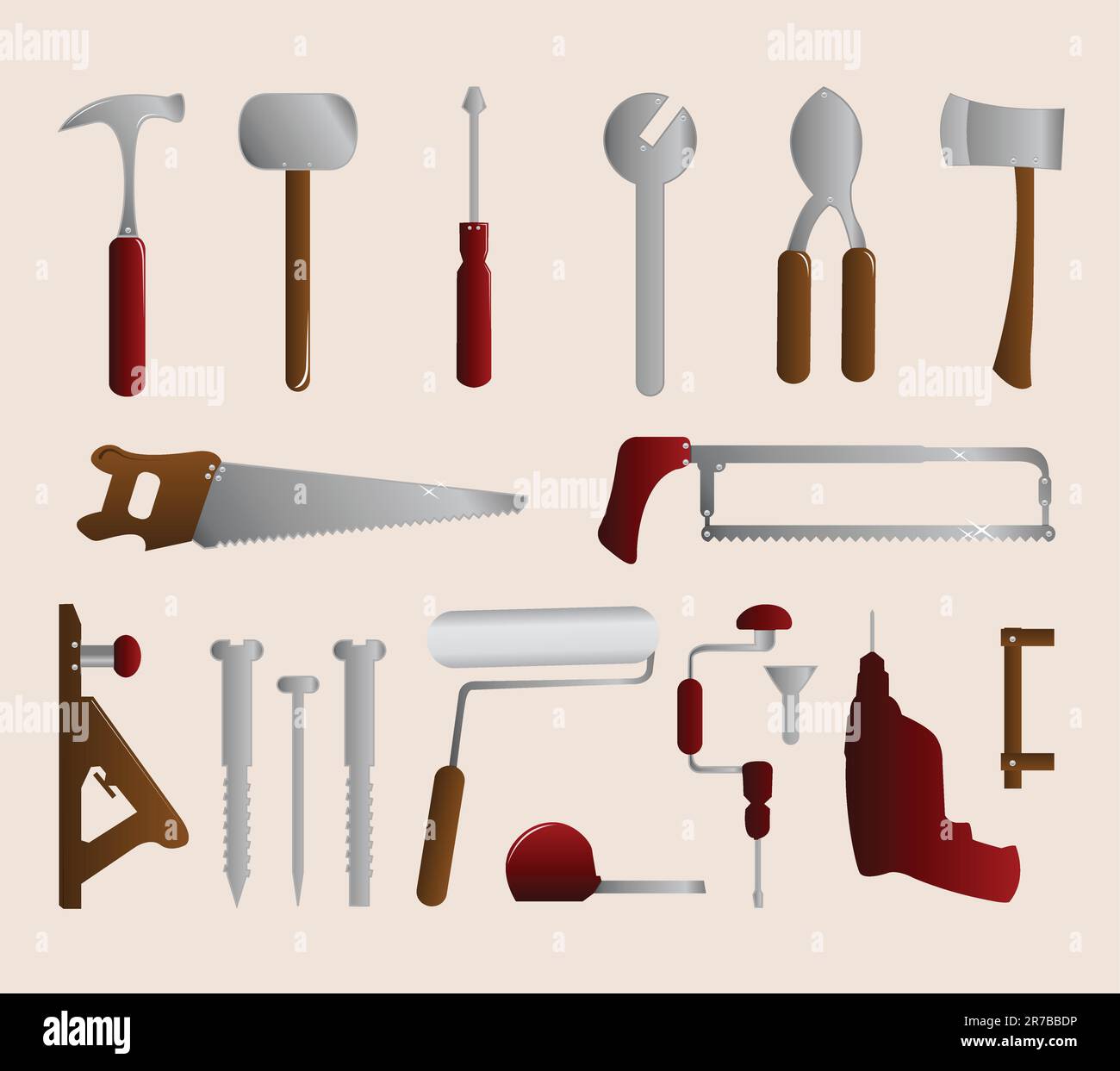 vector set of various tools Stock Vector Image & Art - Alamy