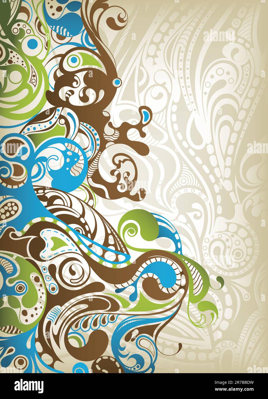 Illustration of abstract scrolls background Stock Vector Image & Art ...